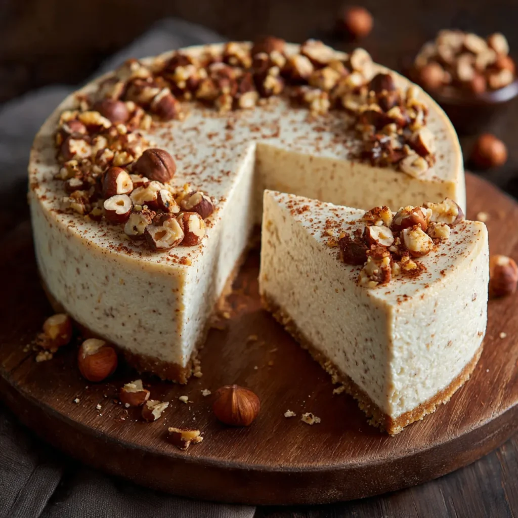 Creamy Cheesecake with Hazelnut Pieces
