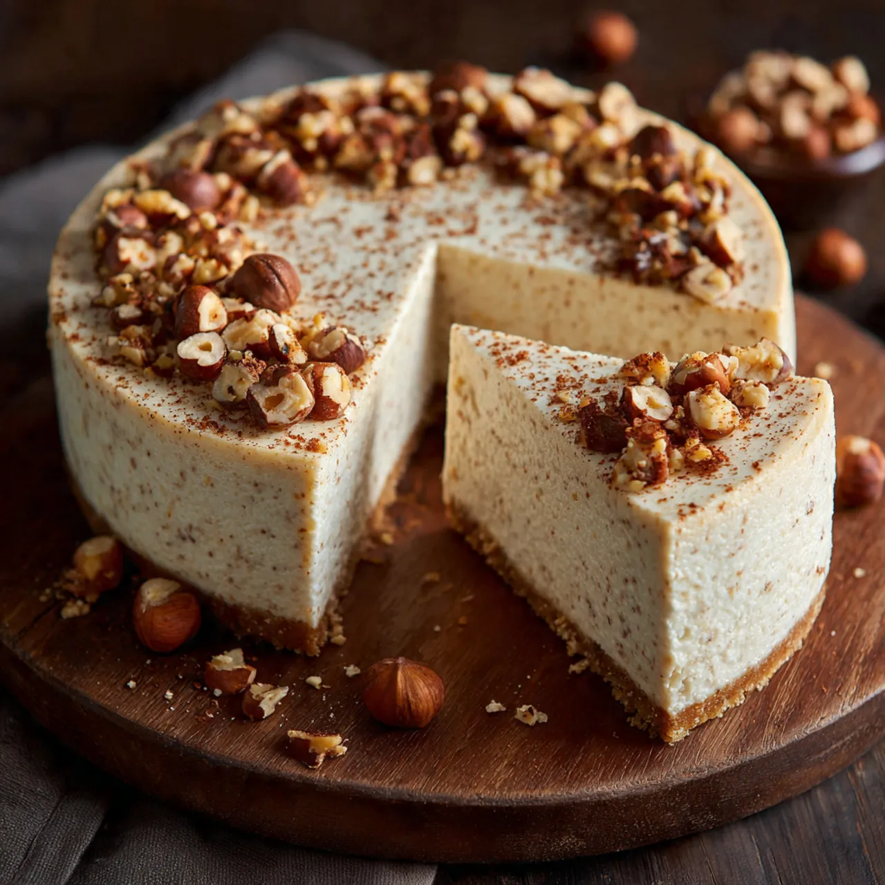 Creamy Cheesecake with Hazelnut Pieces